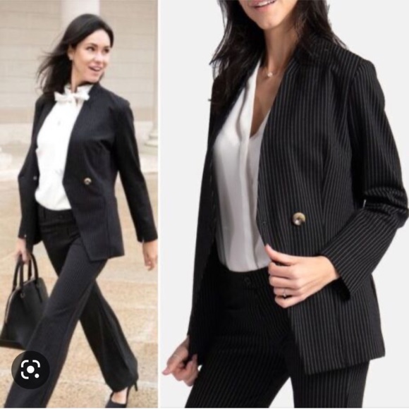 Betabrand | Jackets & Coats | Betabrand Pin Striped Blazer | Poshmark